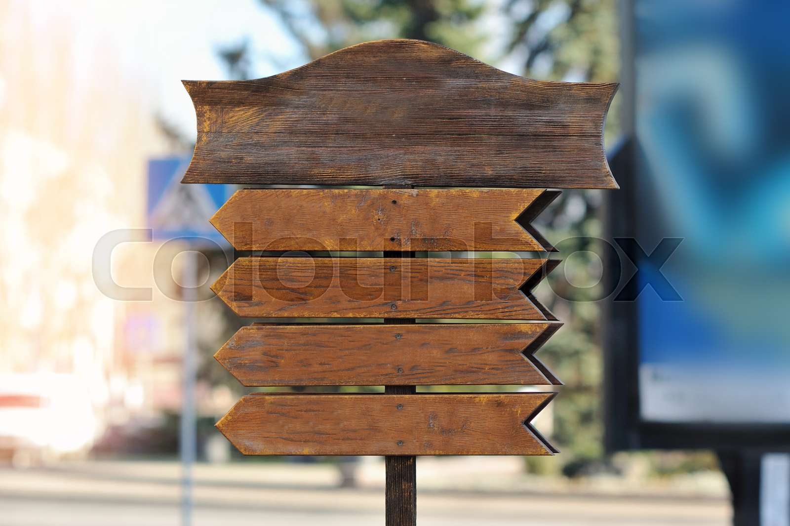 Mock up wooden sign board Natural style shop decoration | Stock image ...