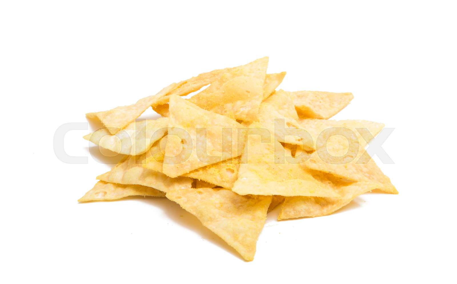 triangle chips isolated | Stock image | Colourbox