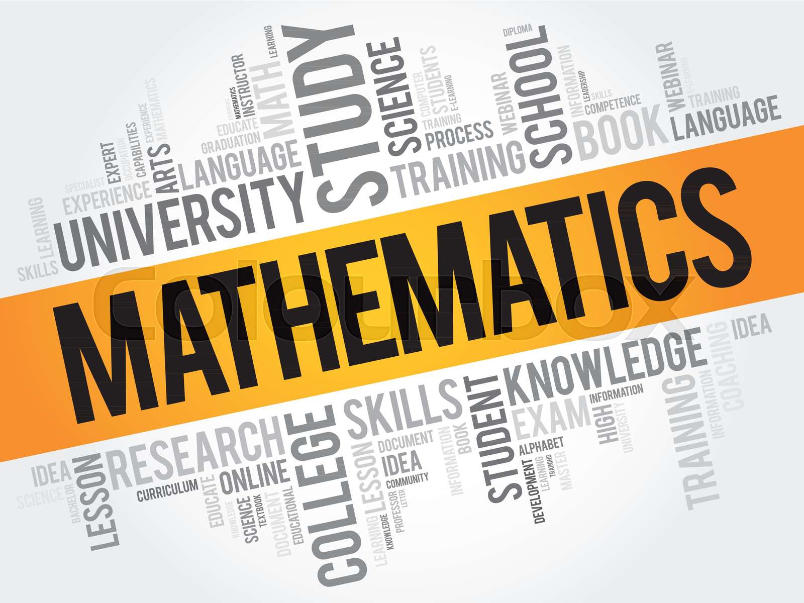 Mathematics word cloud collage | Stock vector | Colourbox