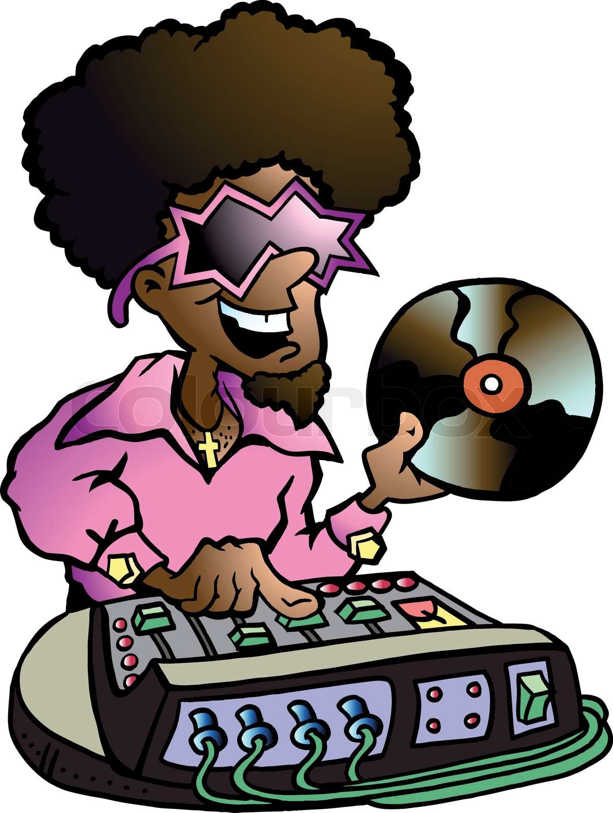 Hand-drawn Vector illustration of an Disco DJ | Stock vector | Colourbox