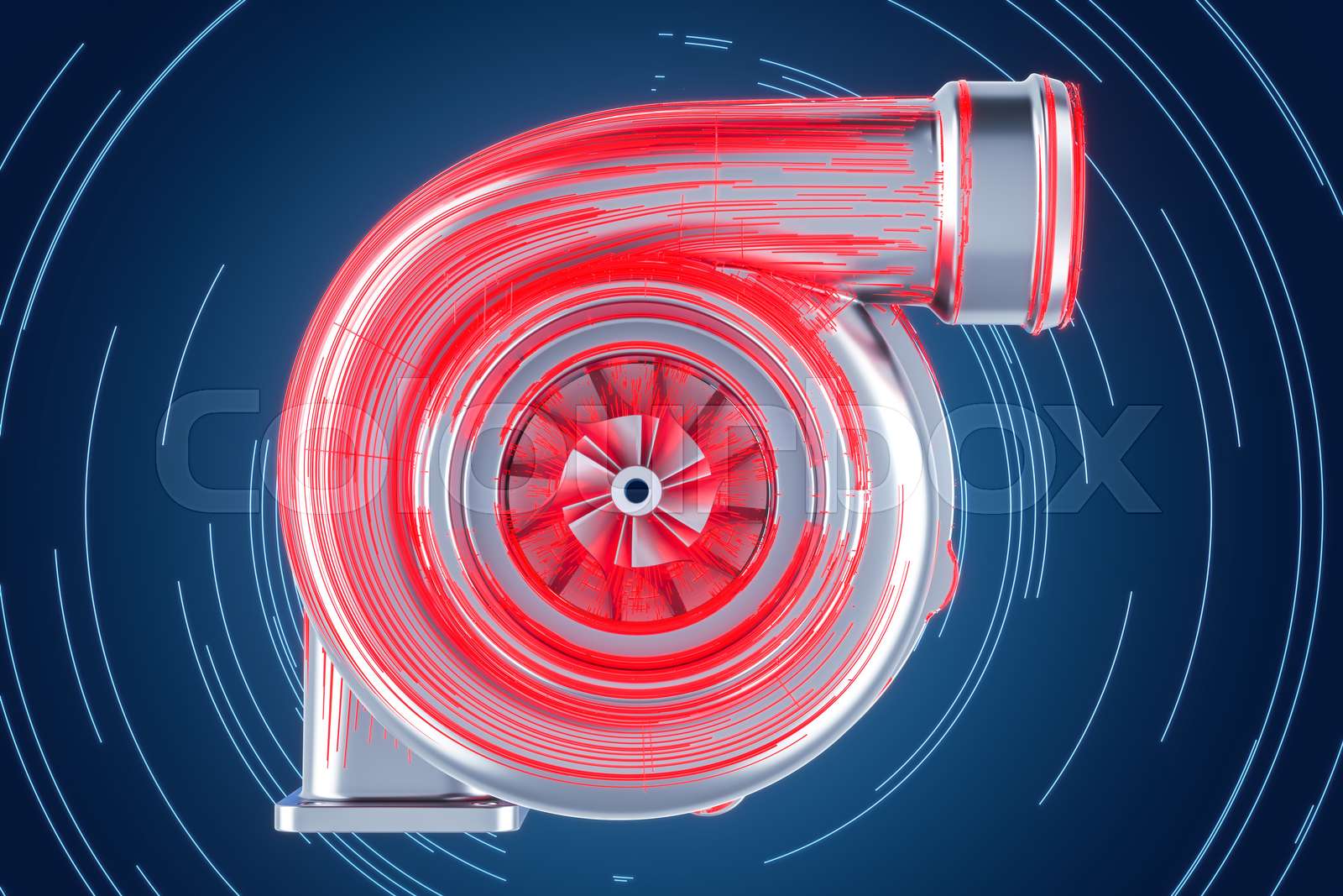 abstract turbo concept, 3D rendering | Stock image | Colourbox