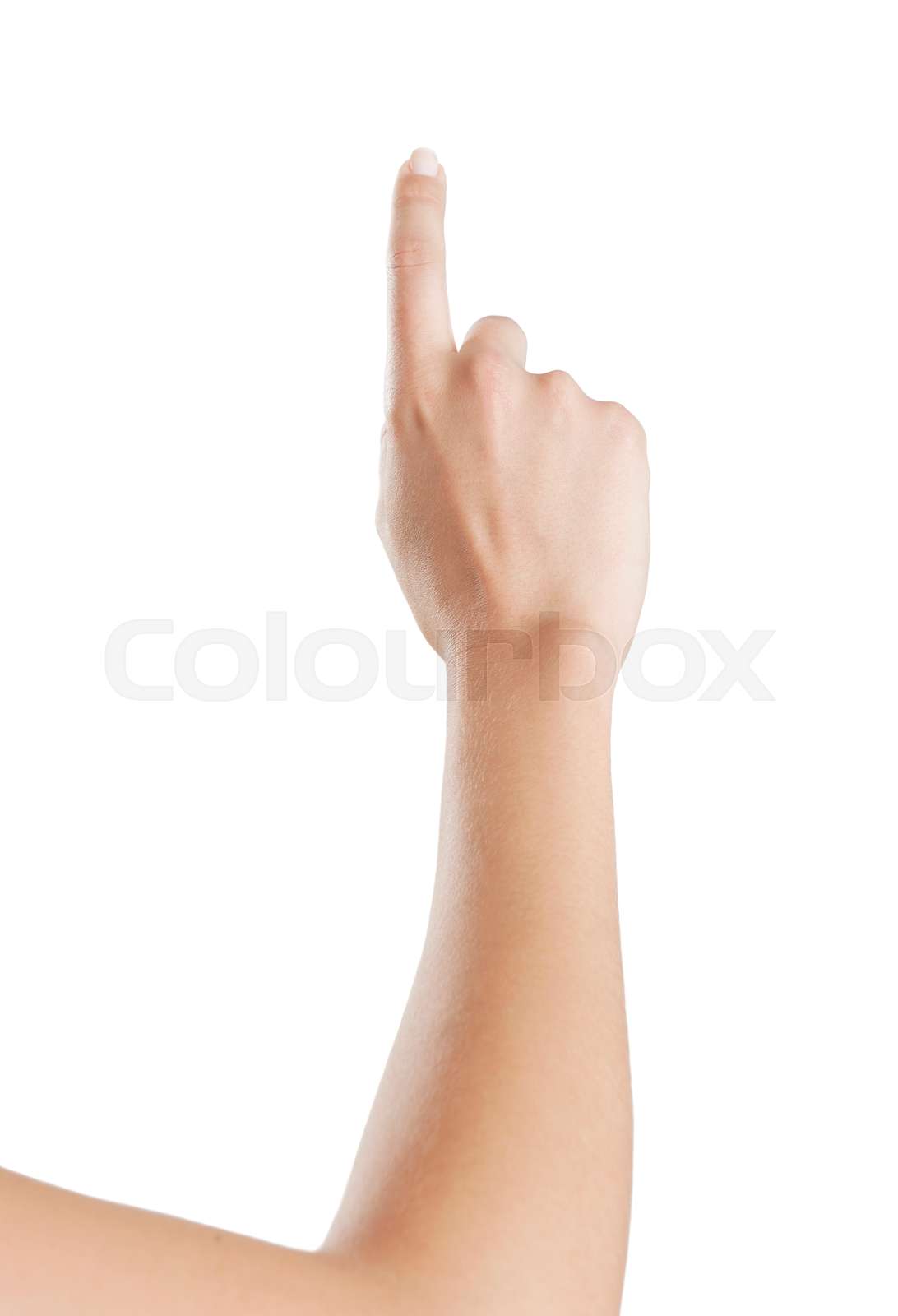Forefinger upwards | Stock image | Colourbox