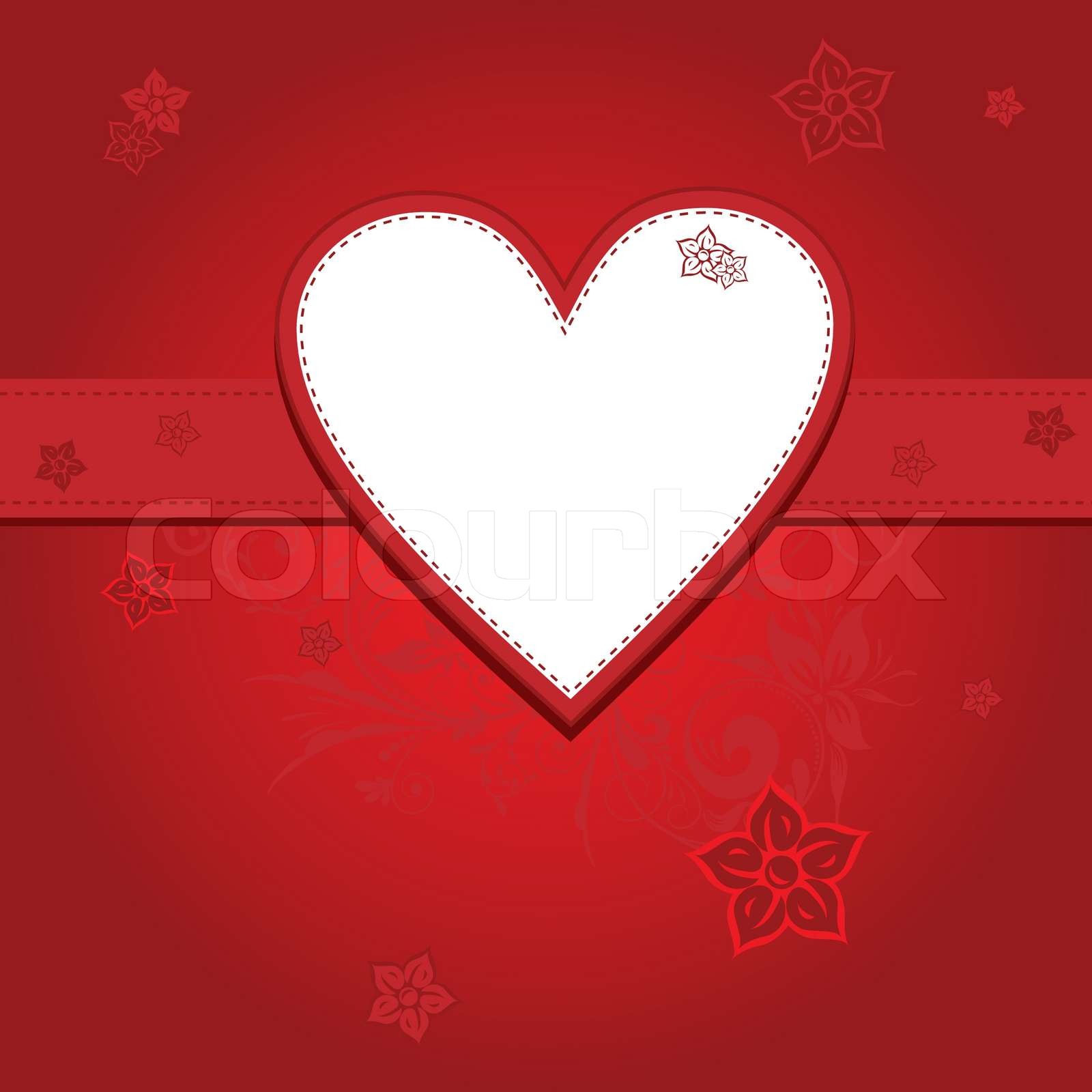 Template heart greeting card, vector illustration | Stock vector ...