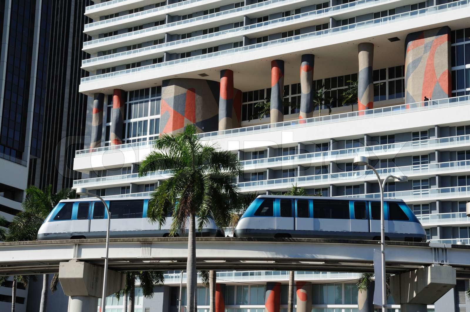 The fully automated Miami downtown train system | Stock image | Colourbox