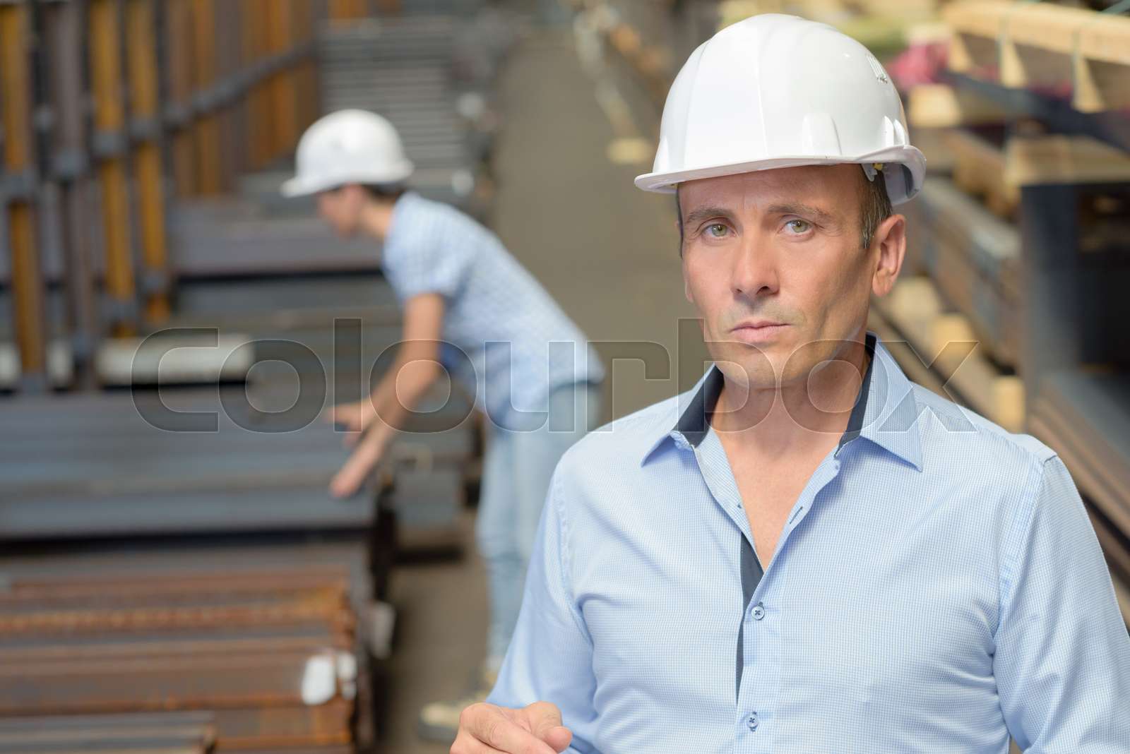 inspector in factory | Stock image | Colourbox