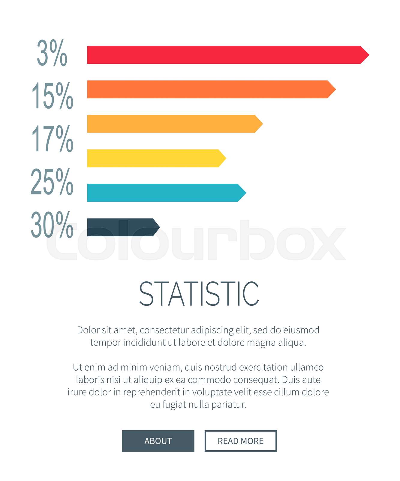 Statistic Illustration Design for Web Page | Stock vector | Colourbox
