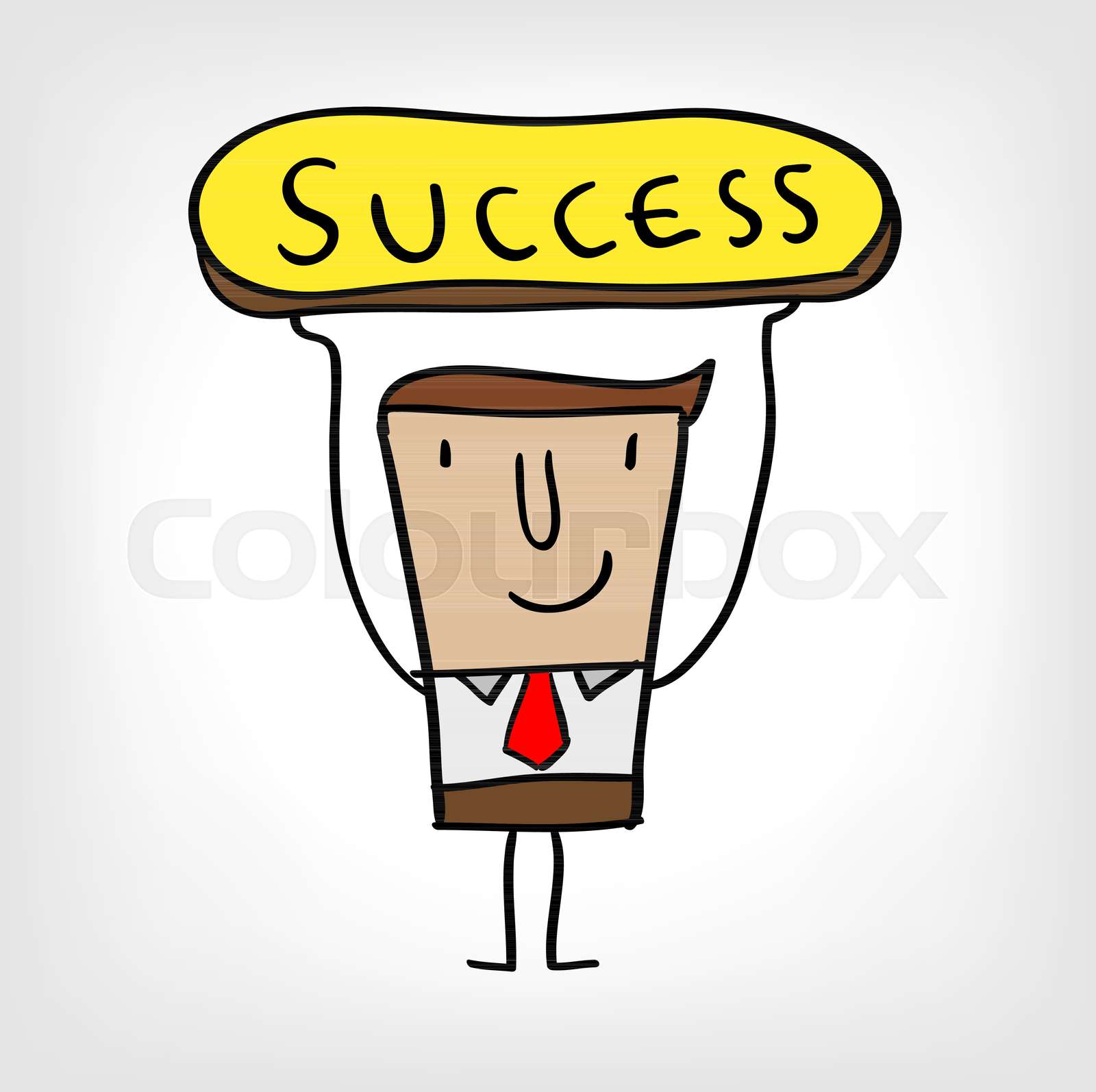 Business man with success icon | Stock vector | Colourbox