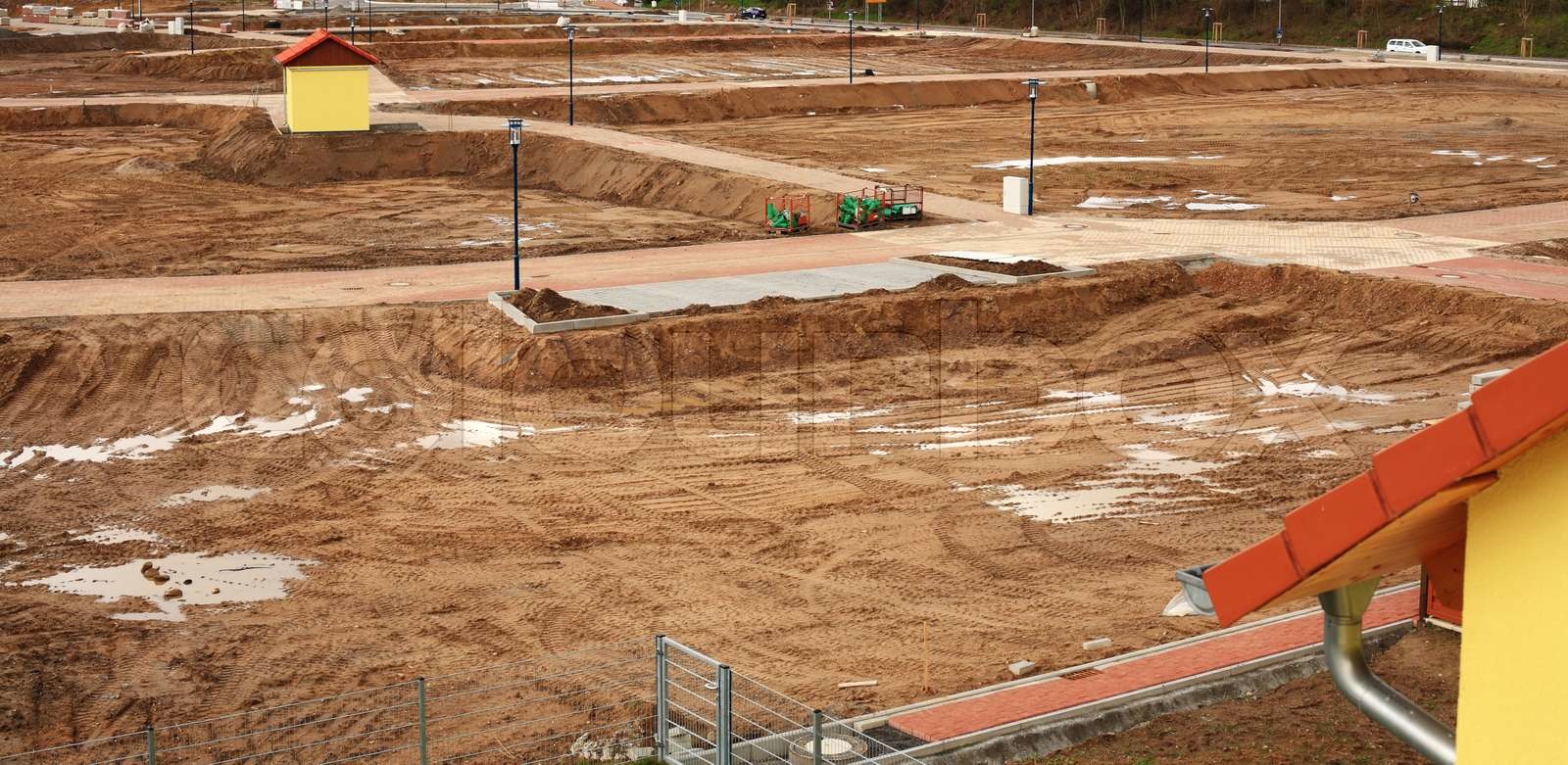 Building infrastructure for new housing estate | Stock image | Colourbox