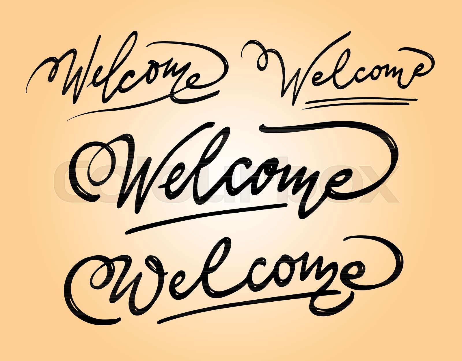 welcome calligraphy | Stock vector | Colourbox