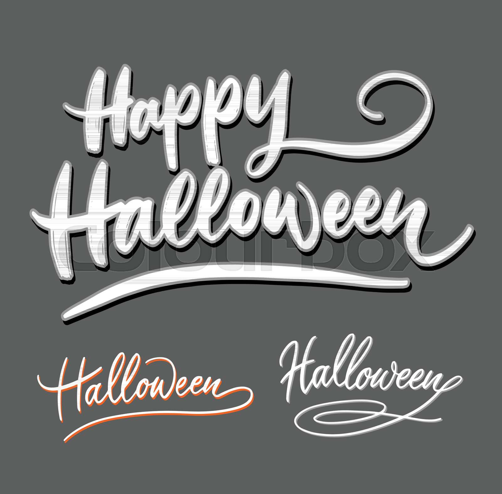 Happy halloween handwriting calligraphy | Stock vector | Colourbox