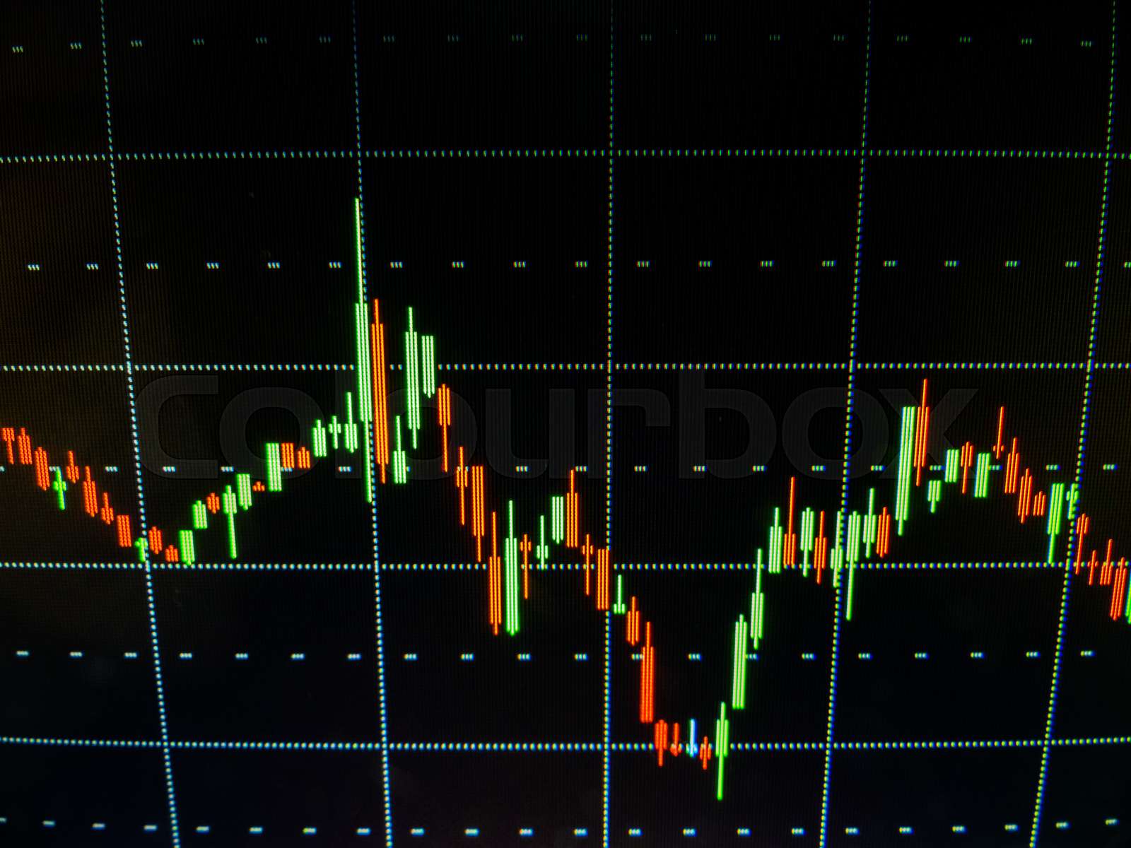 sharp falling stock market price | Stock image | Colourbox
