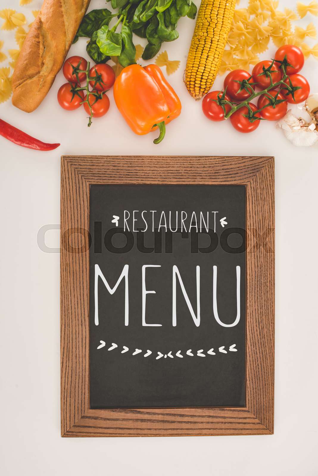 restaurant menu and ingredients | Stock image | Colourbox
