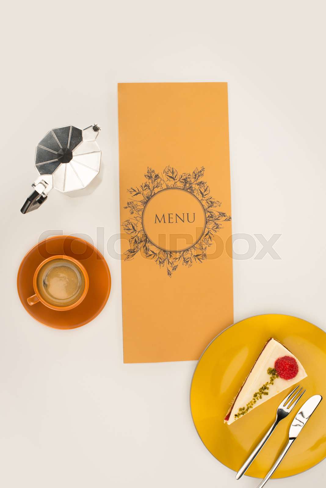 menu with coffee and dessert | Stock image | Colourbox