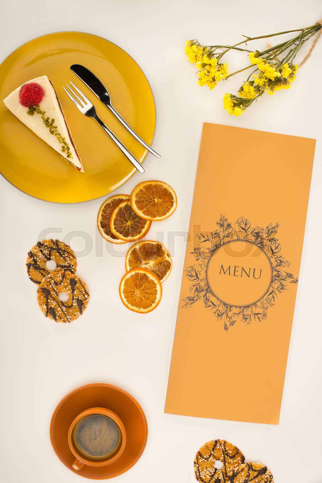 menu with coffee and dessert | Stock image | Colourbox