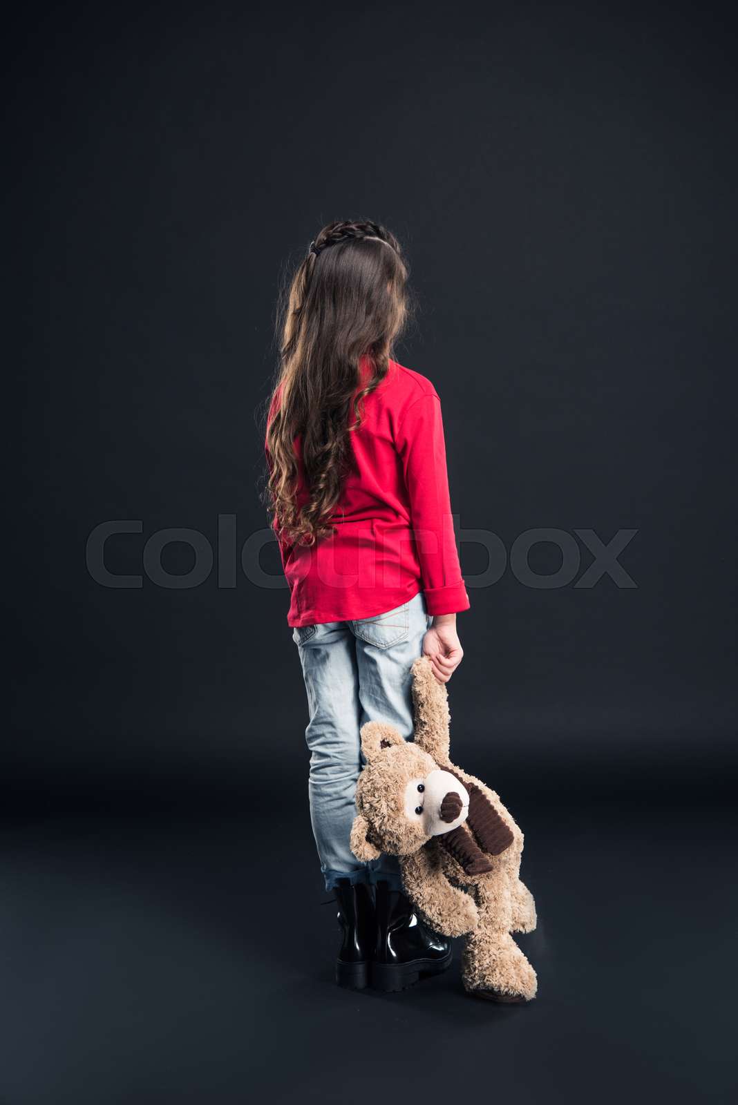 kid holding teddy bear | Stock image | Colourbox