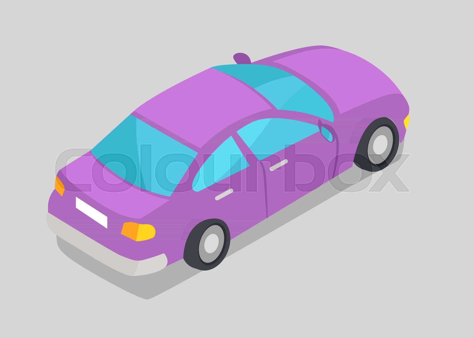 Purple Car Window Vector Illustration Isolated | Stock vector | Colourbox