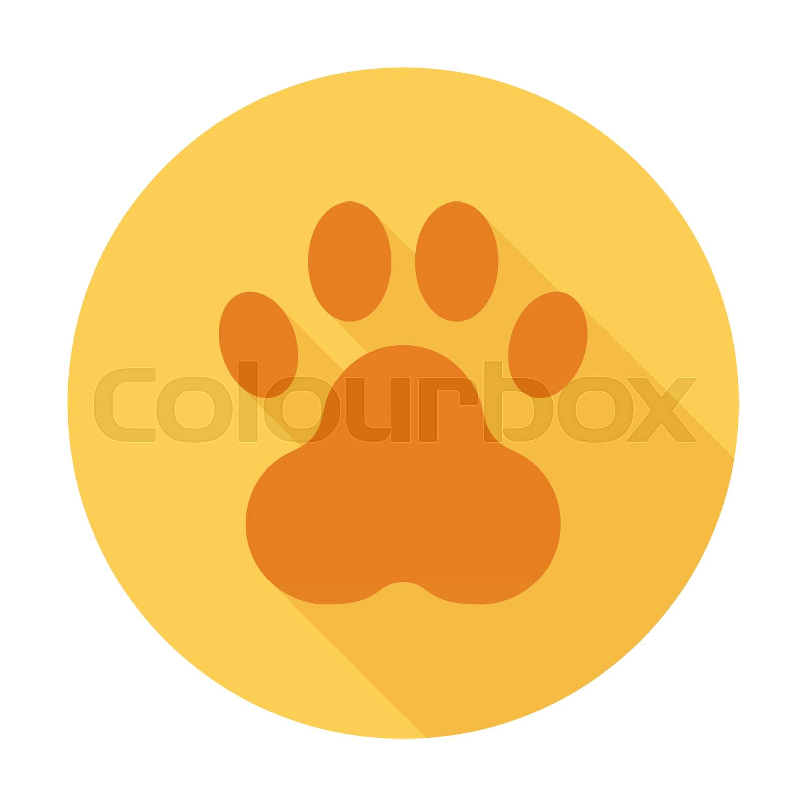 Paw flat icon | Stock vector | Colourbox
