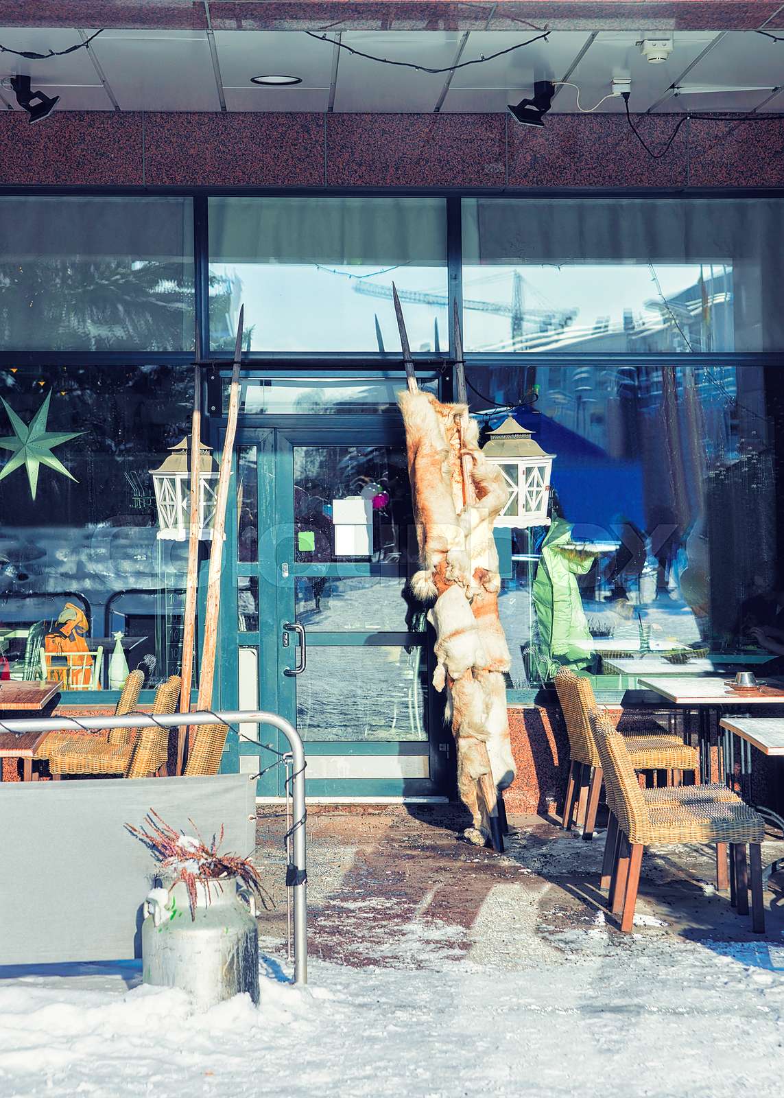 Traditional Finnish cafe at winter Rovaniemi | Stock image | Colourbox