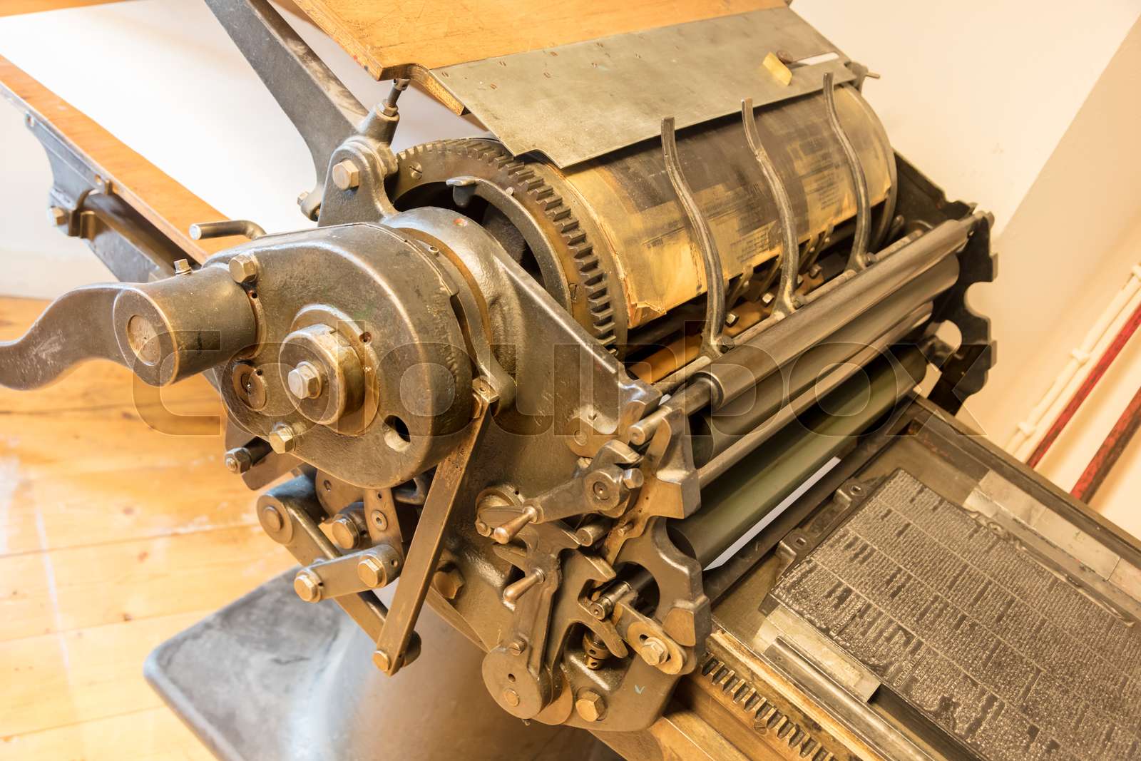 old-offset-printing-press-stock-image-colourbox