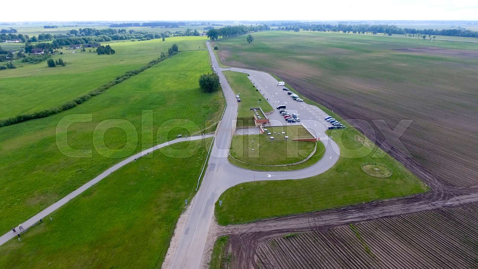 Aerial view of eastern Europe countryside | Stock image | Colourbox