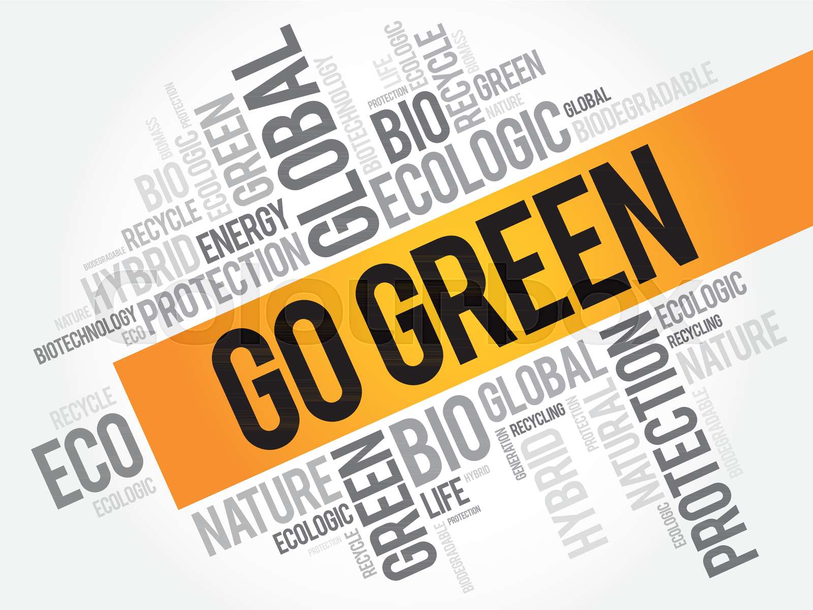 Go Green word cloud | Stock vector | Colourbox