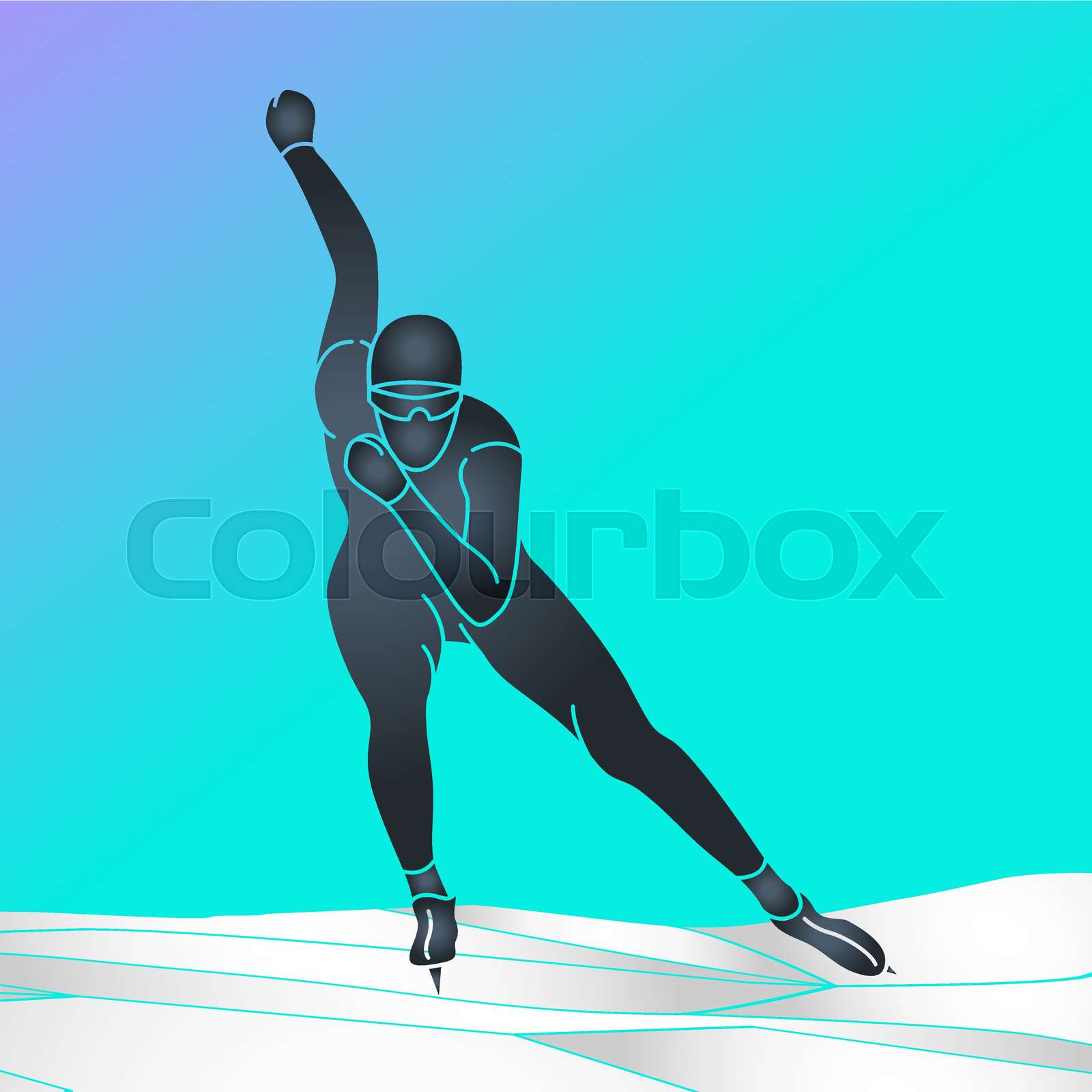skating vector logo icon illustration | Stock vector | Colourbox