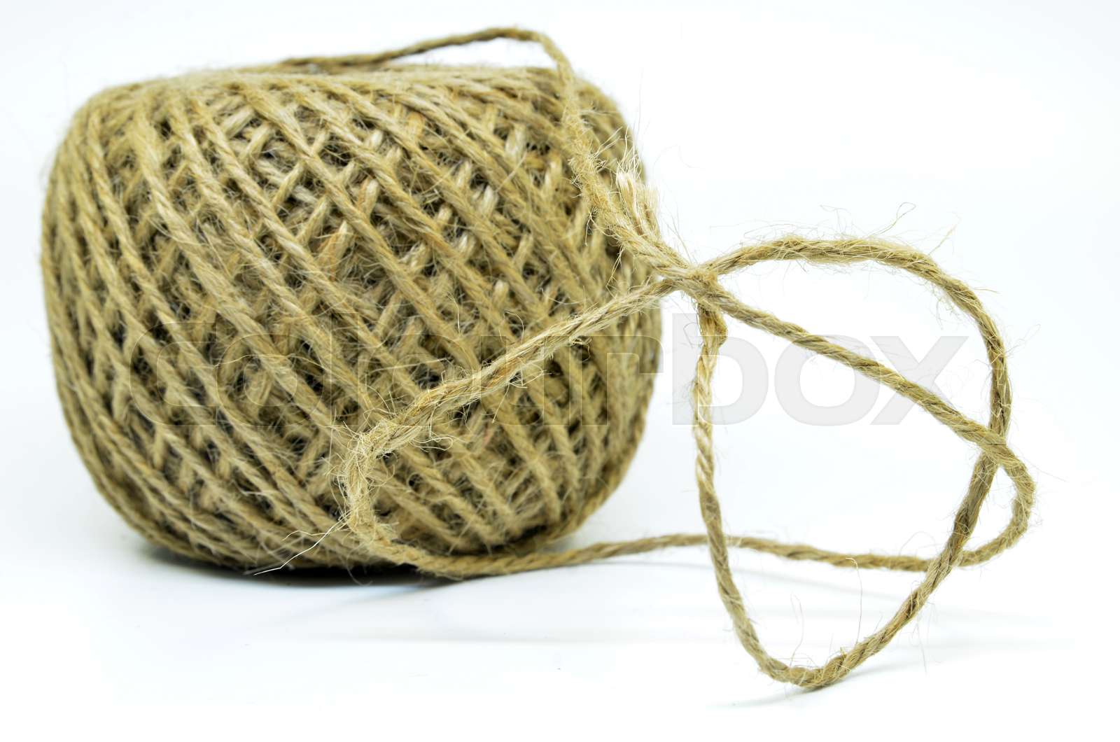 Linen string isolated | Stock image | Colourbox