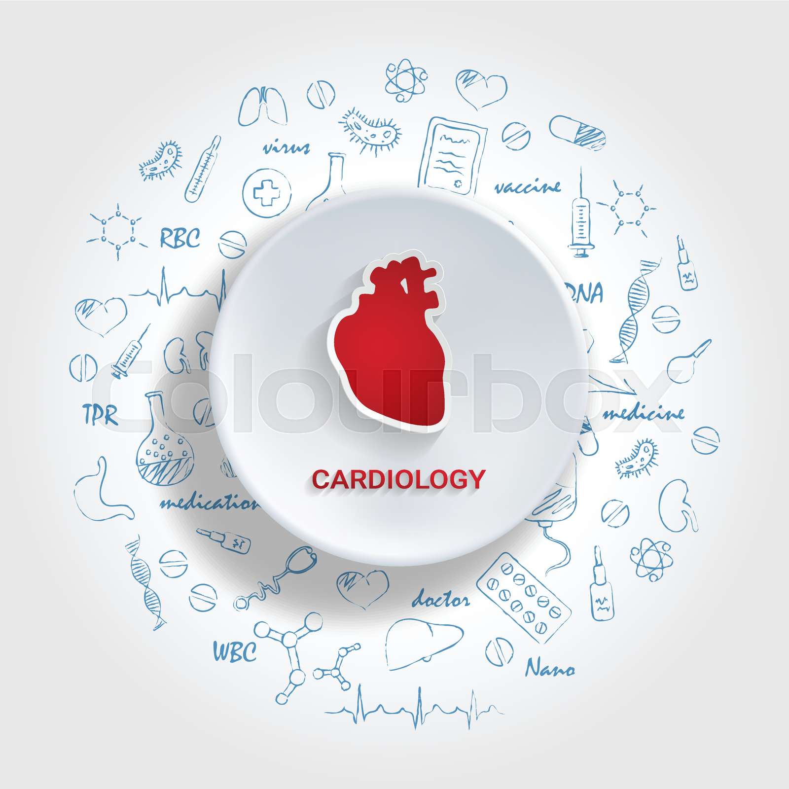 Creative Concept Background Of The Human Heart. Medical Symbol Of ...