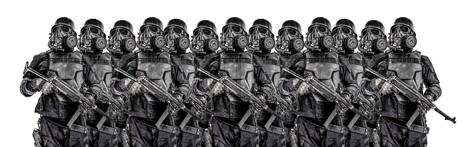 Squad of futuristic nazi soldiers | Stock image | Colourbox