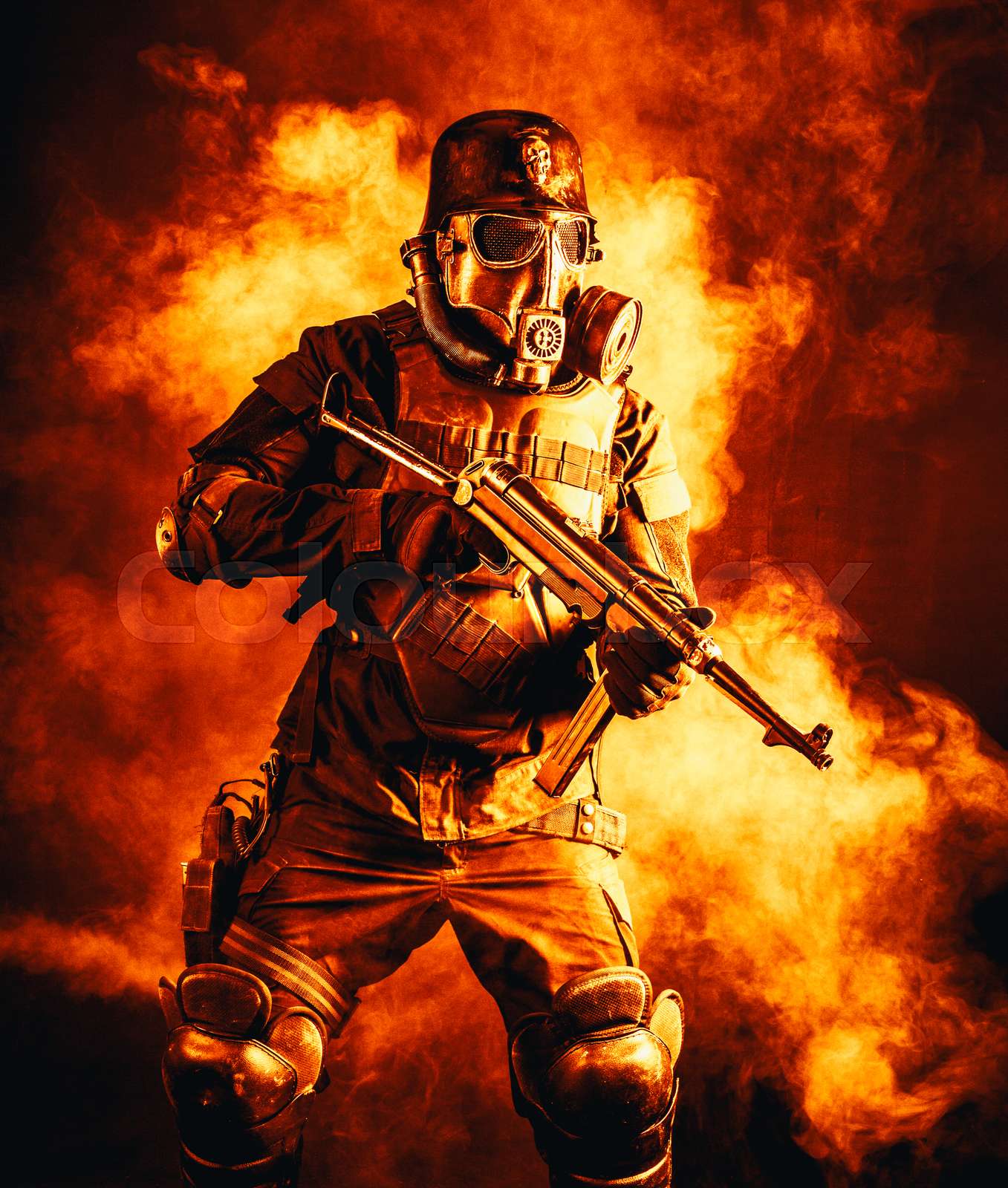 Futuristic nazi soldier studio shot | Stock image | Colourbox