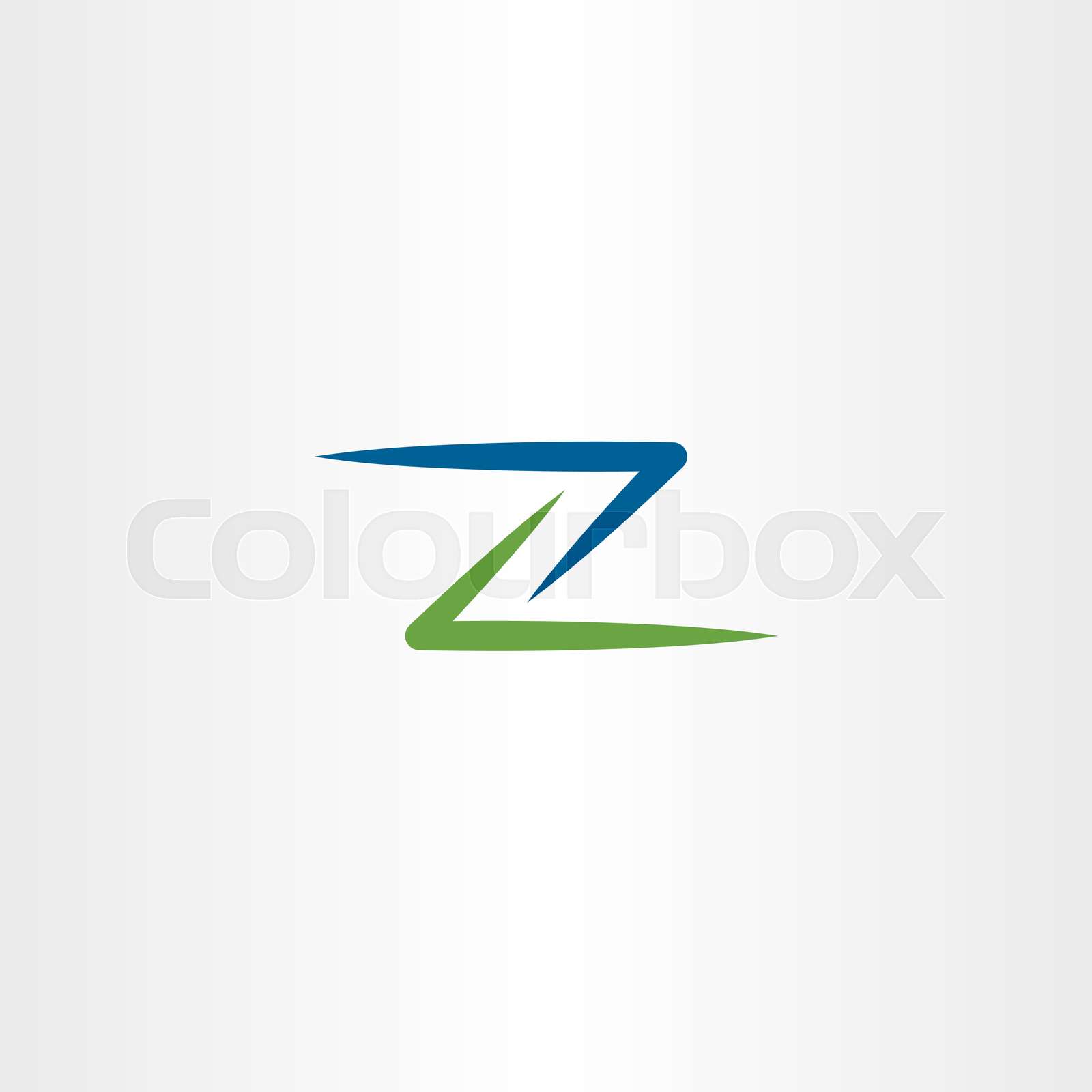 green blue z logo icon element symbol | Stock vector | Colourbox