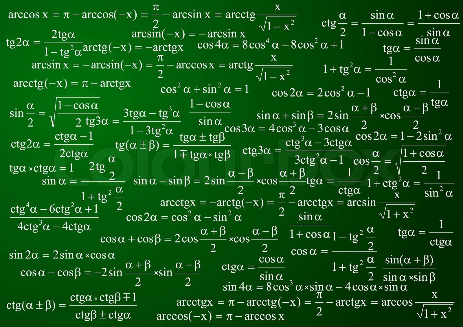 Mathematics background | Stock vector | Colourbox