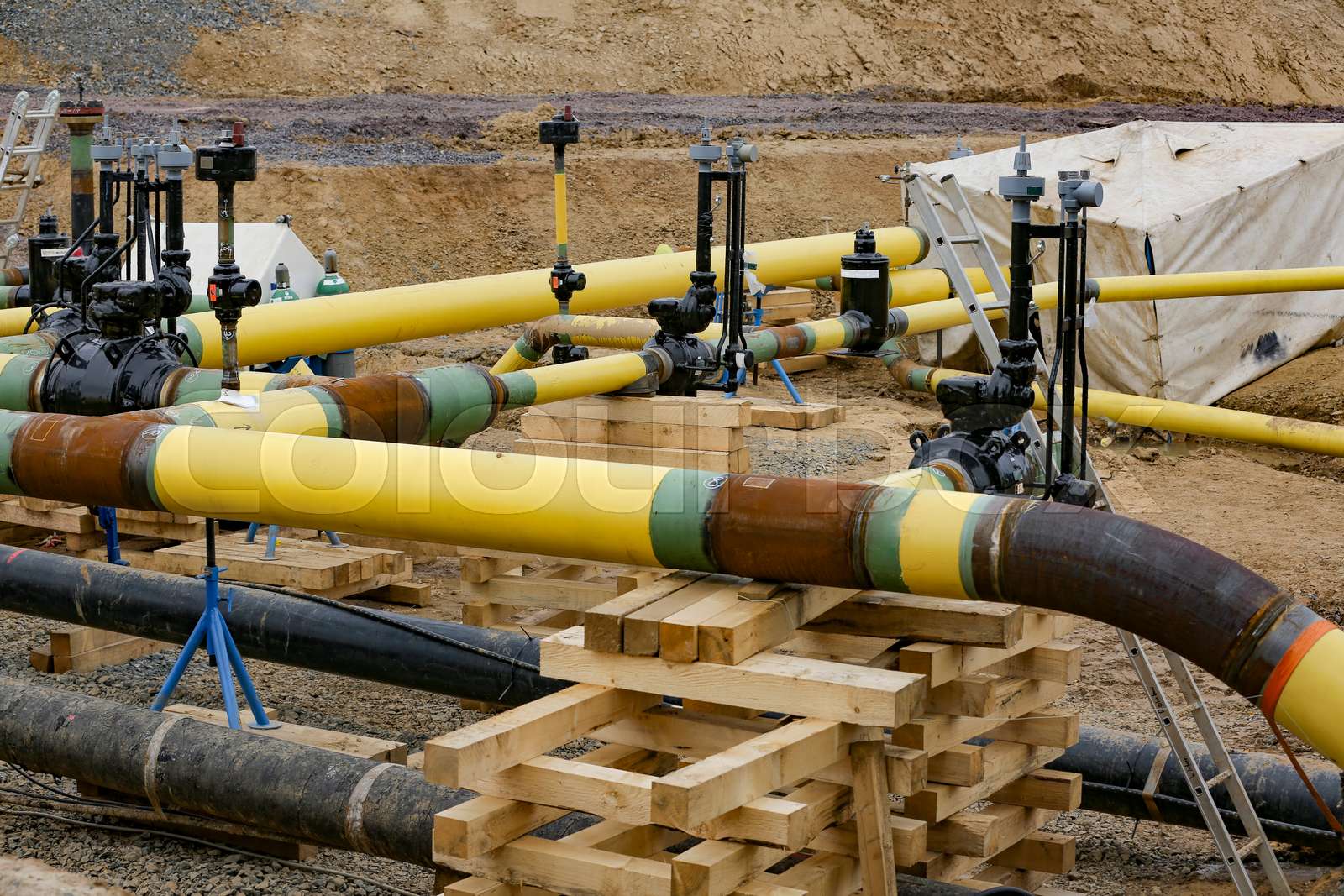 Bauarbeiten Gasleitung | Stock image | Colourbox