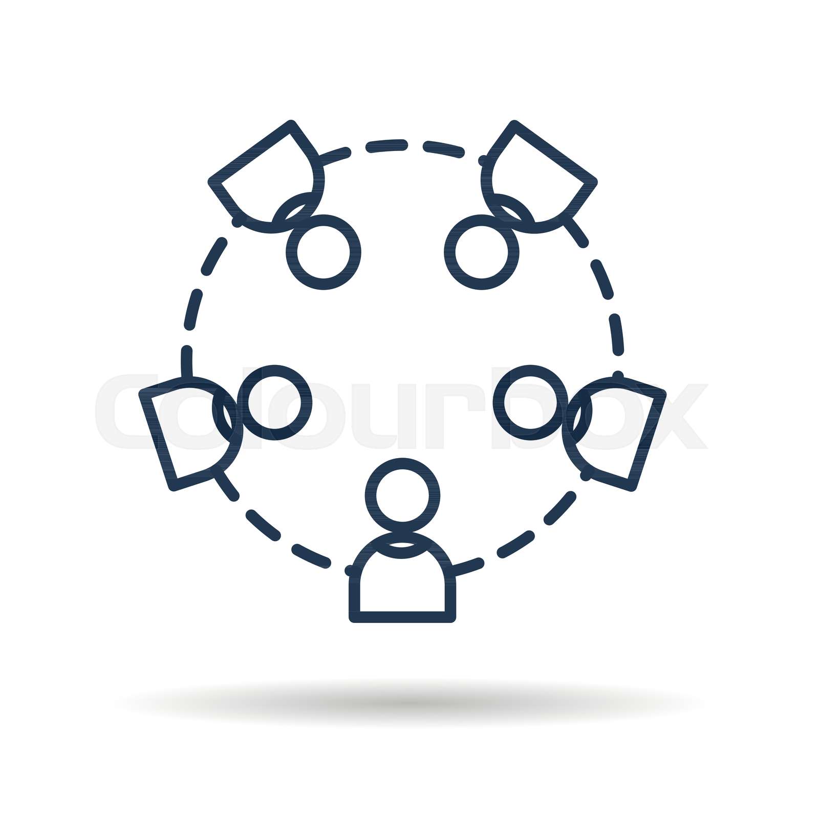 Icon people working together | Stock vector | Colourbox