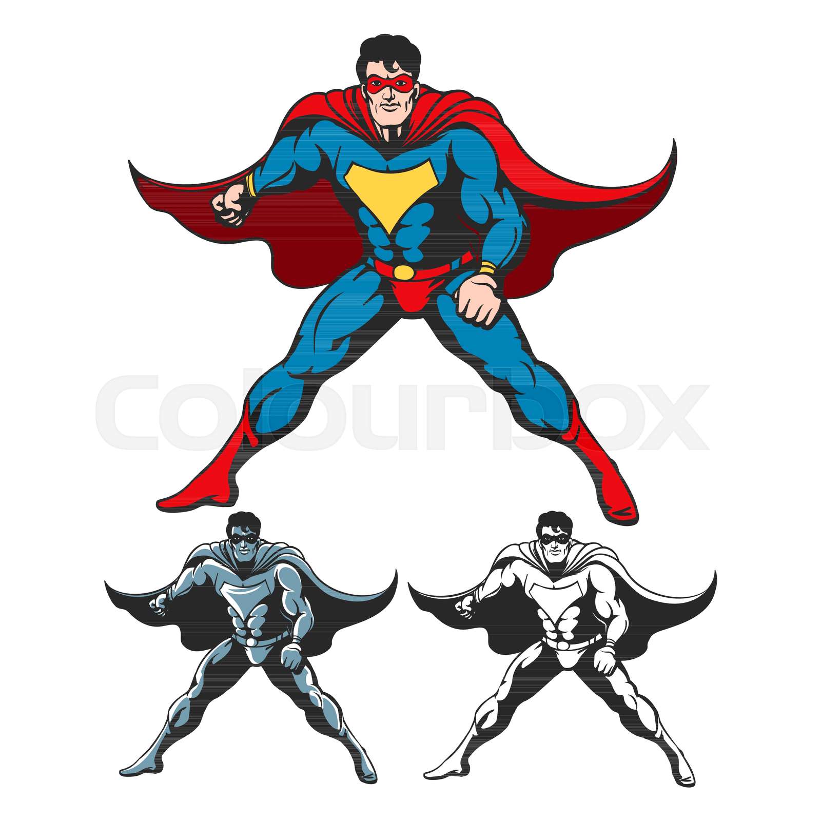 Cartoon Superhero set | Stock vector | Colourbox