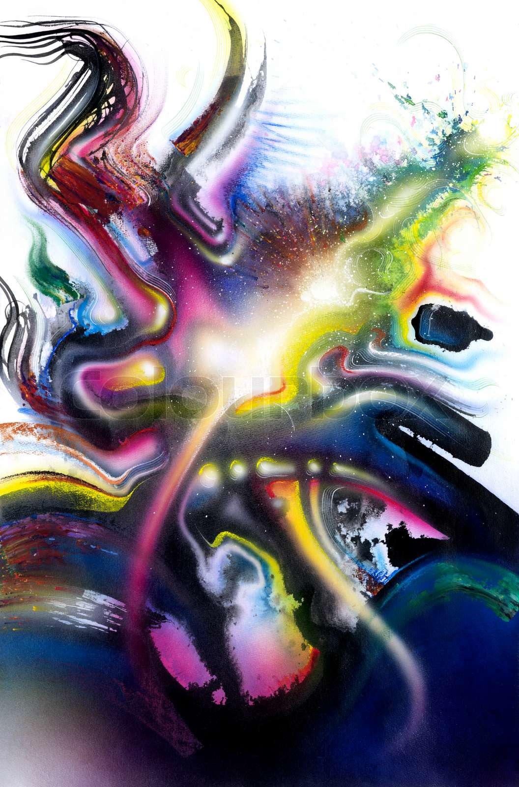 Bild gemalt von mir namens "Chromatic Splash" , zeigt sie schwingen ...