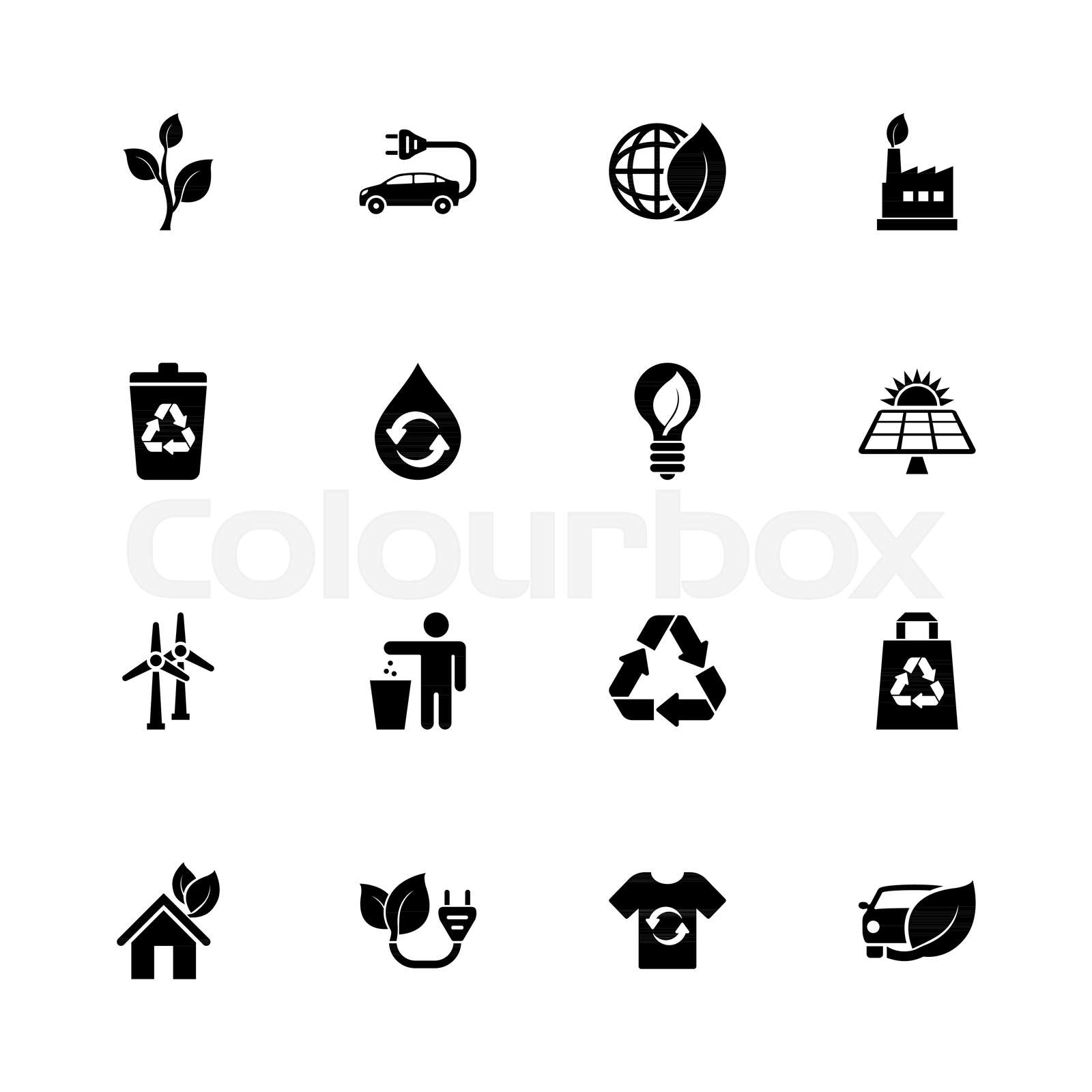 Ecological - Flat Vector Icons | Stock vector | Colourbox