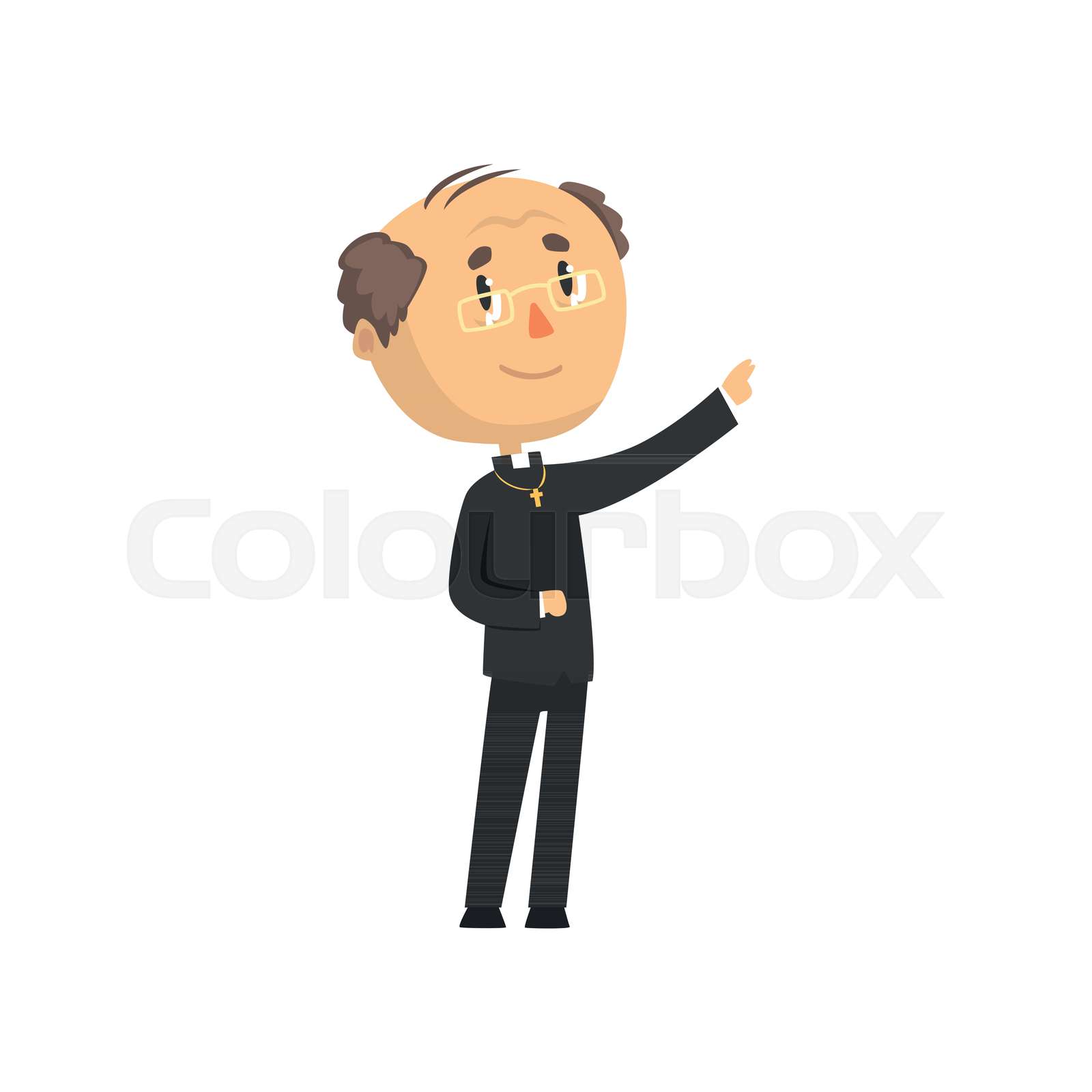 Priest character blessing people, catholic preacher, holy father ...