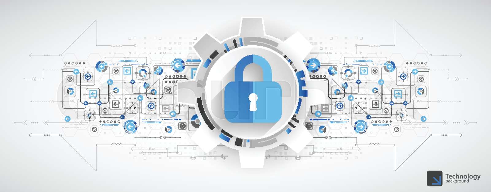 Protection concept. Protect mechanism, system privacy. | Stock vector ...