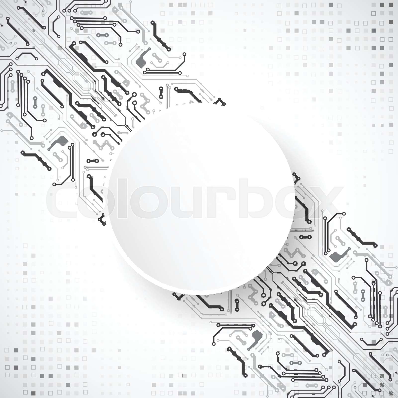 Vector illustration, Hi-tech digital technology and engineering theme ...