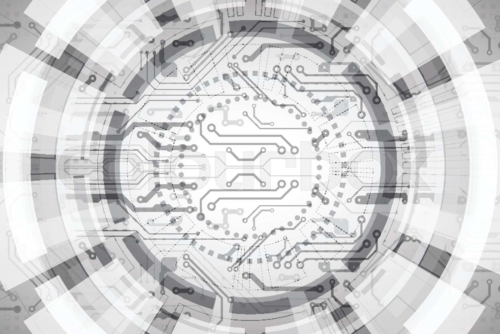 Vector illustration, Hi-tech digital technology and engineering theme ...