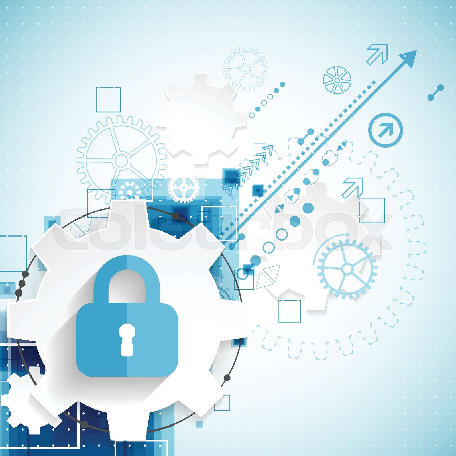 Protection concept. Protect mechanism, system privacy. | Stock vector ...