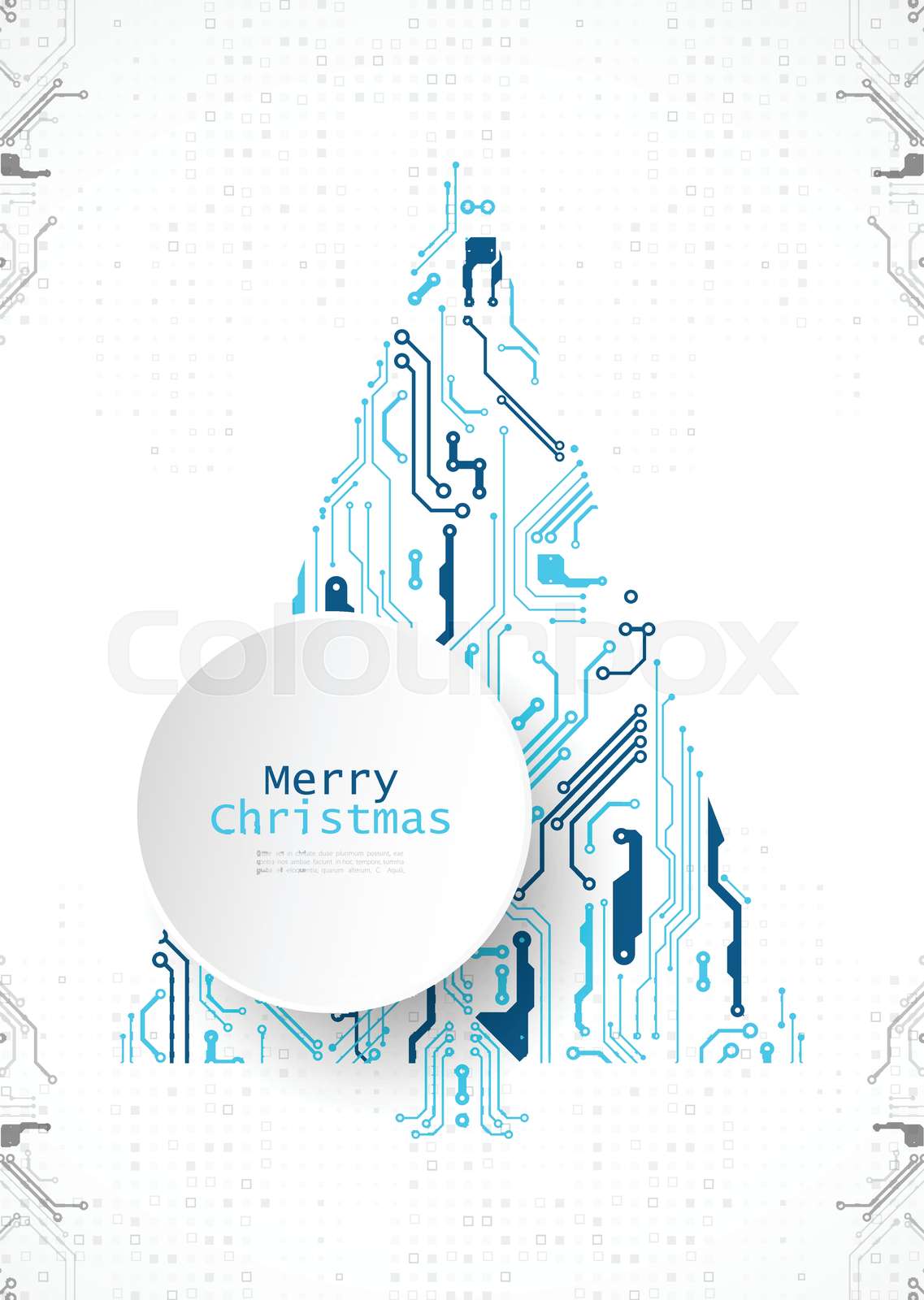 Technology christmas tree from digital electronic circuit. | Stock ...