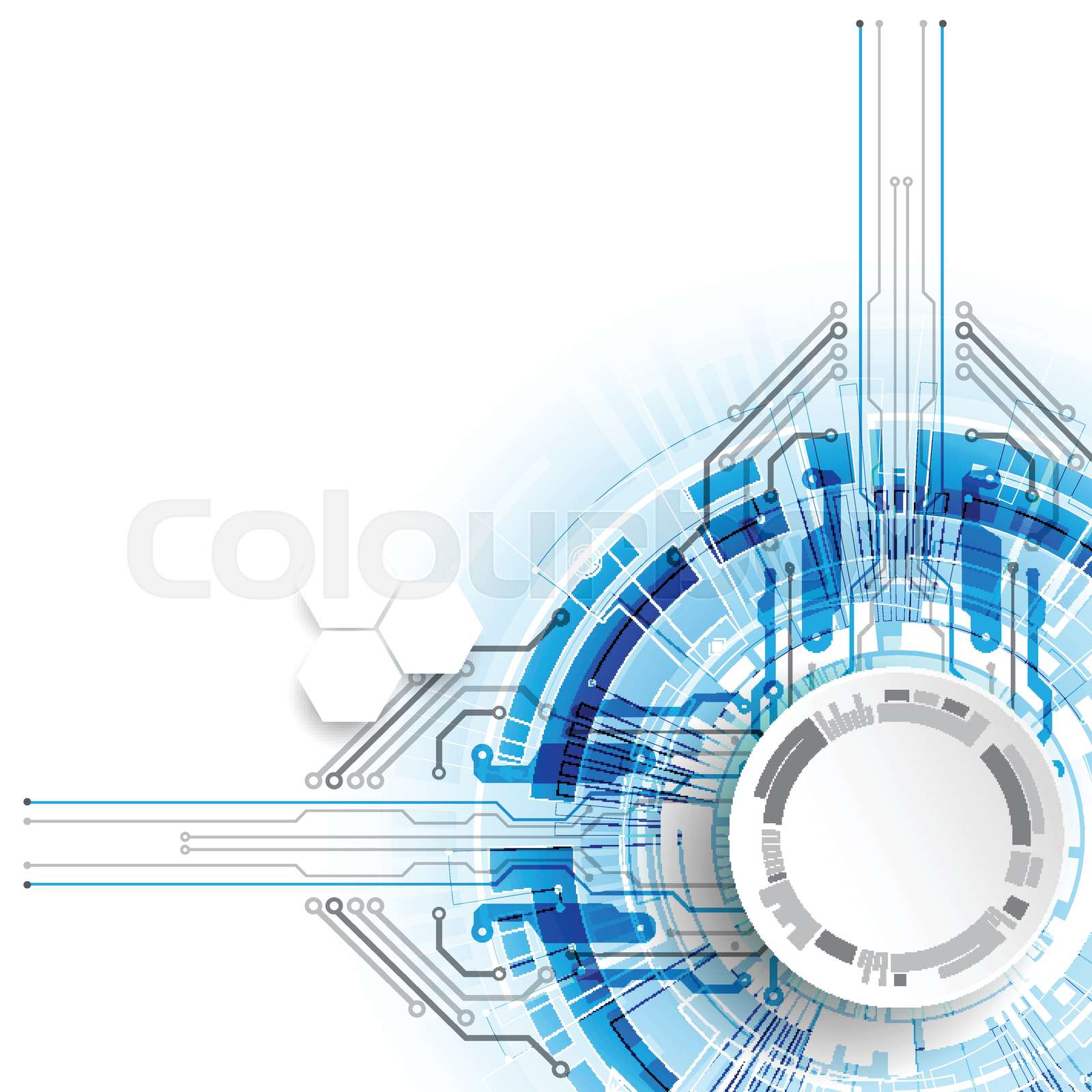 Abstract Technology Circuit Board Communication Concept Stock Vector Colourbox