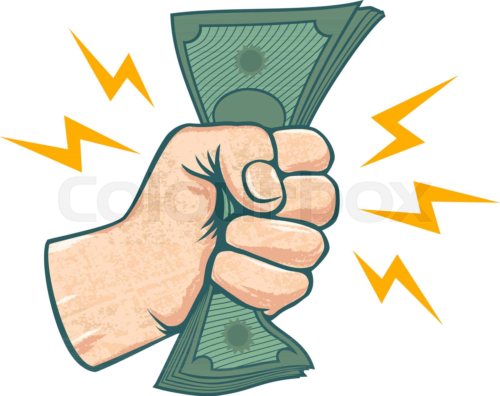 Hand and money. | Stock vector | Colourbox