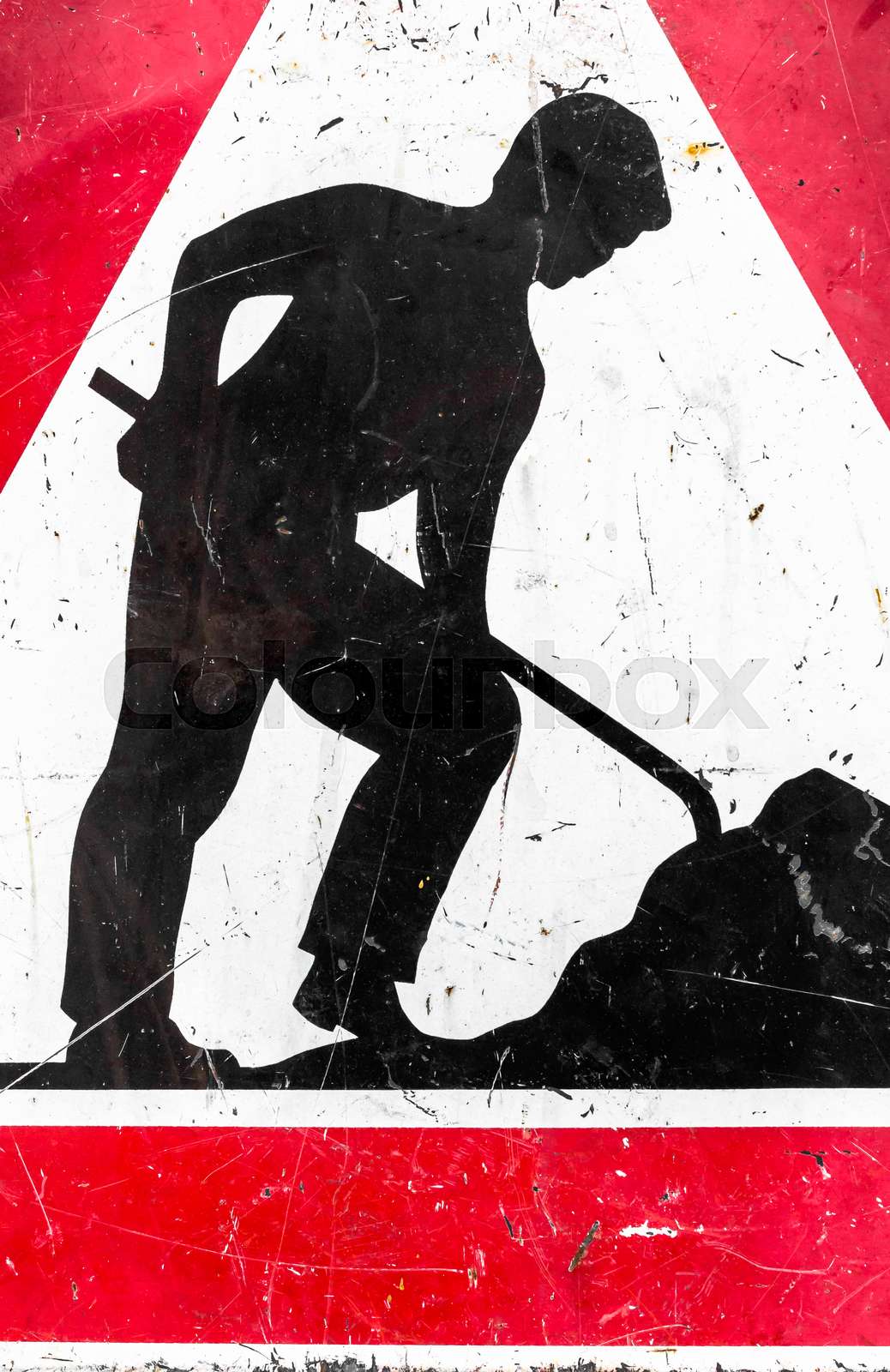 Work in progress road sign | Stock image | Colourbox