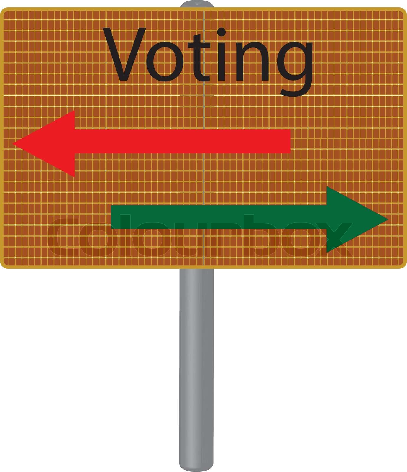 voting sign | Stock vector | Colourbox