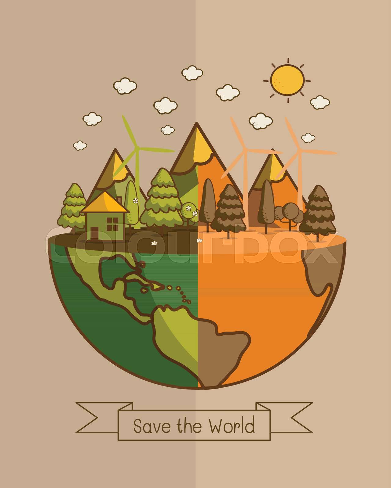 Different of world Vector illustration. | Stock vector | Colourbox