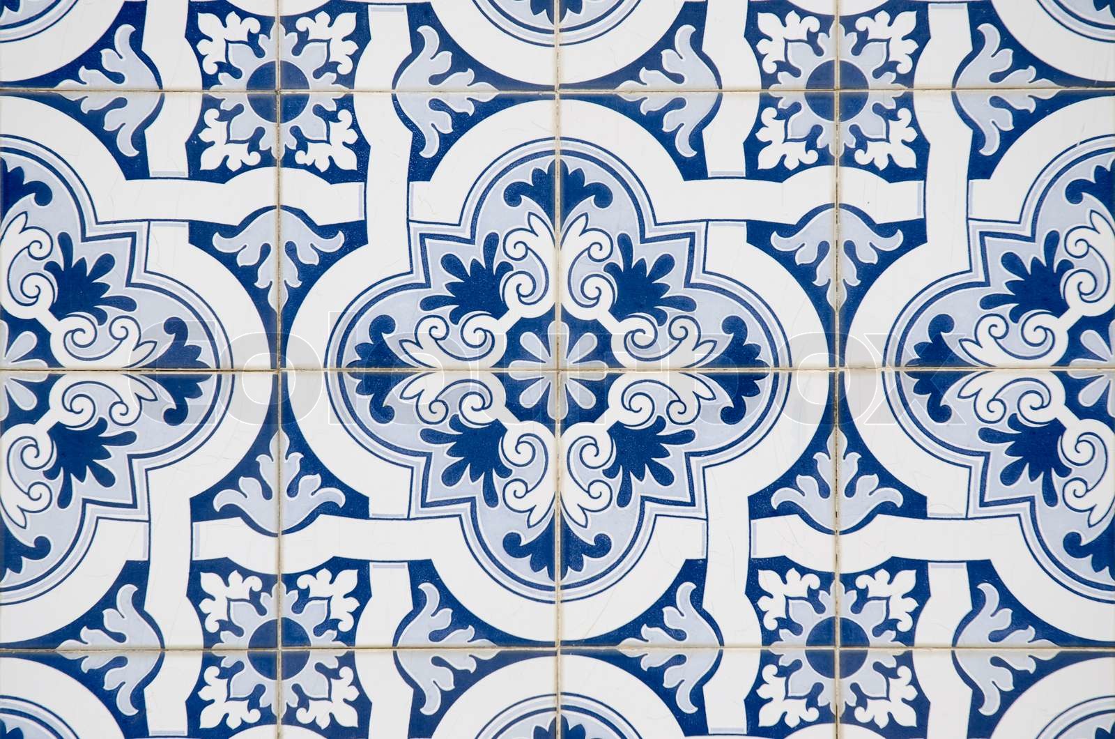 Backgrounds and textures: Intricate ceramic tile design | Stock image ...