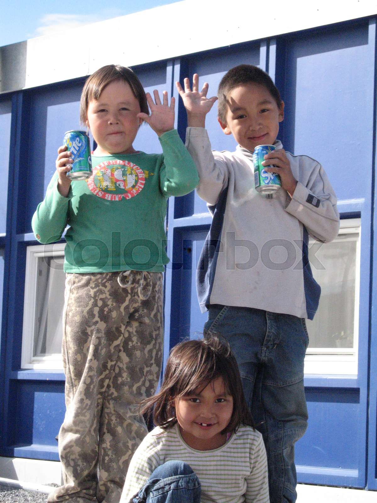 grönland, kinder, inuit | Stock Bild | Colourbox